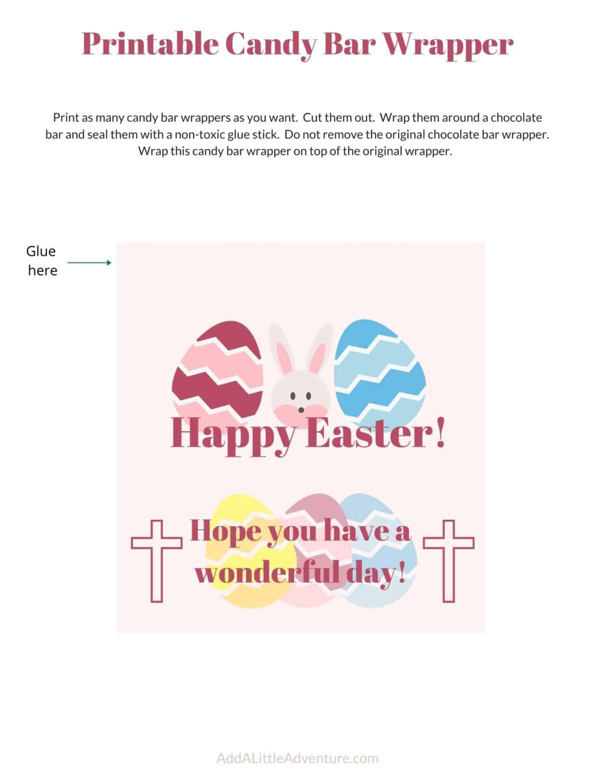 Free Printable Easter Candy Wrappers - Add A Little Adventure