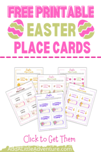 Printable Easter Place Cards - Add A Little Adventure