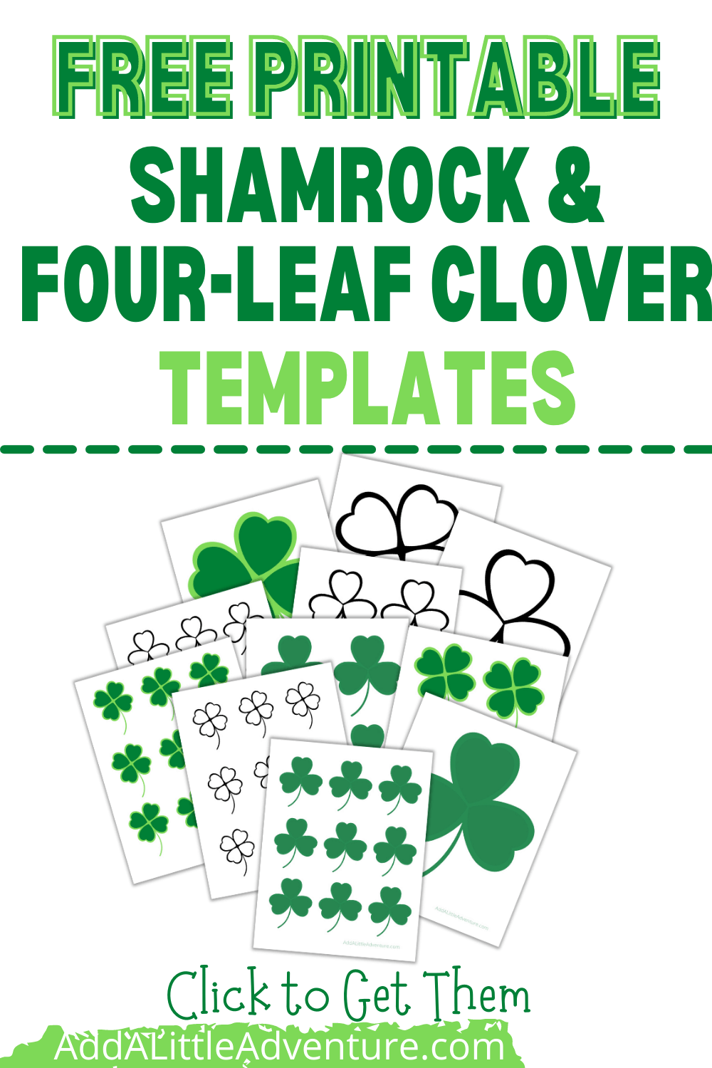 12 Free Printable Shamrock and Four-Leaf Clover Templates