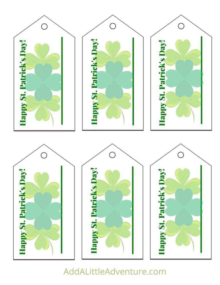 St. Patrick's Day Gift Tags - Free Printables - Add A Little Adventure