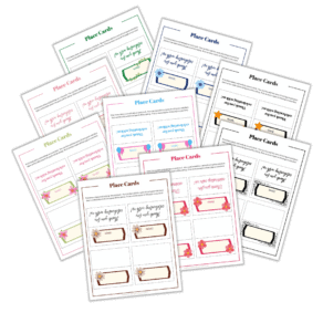 Printable Place Cards - Add A Little Adventure
