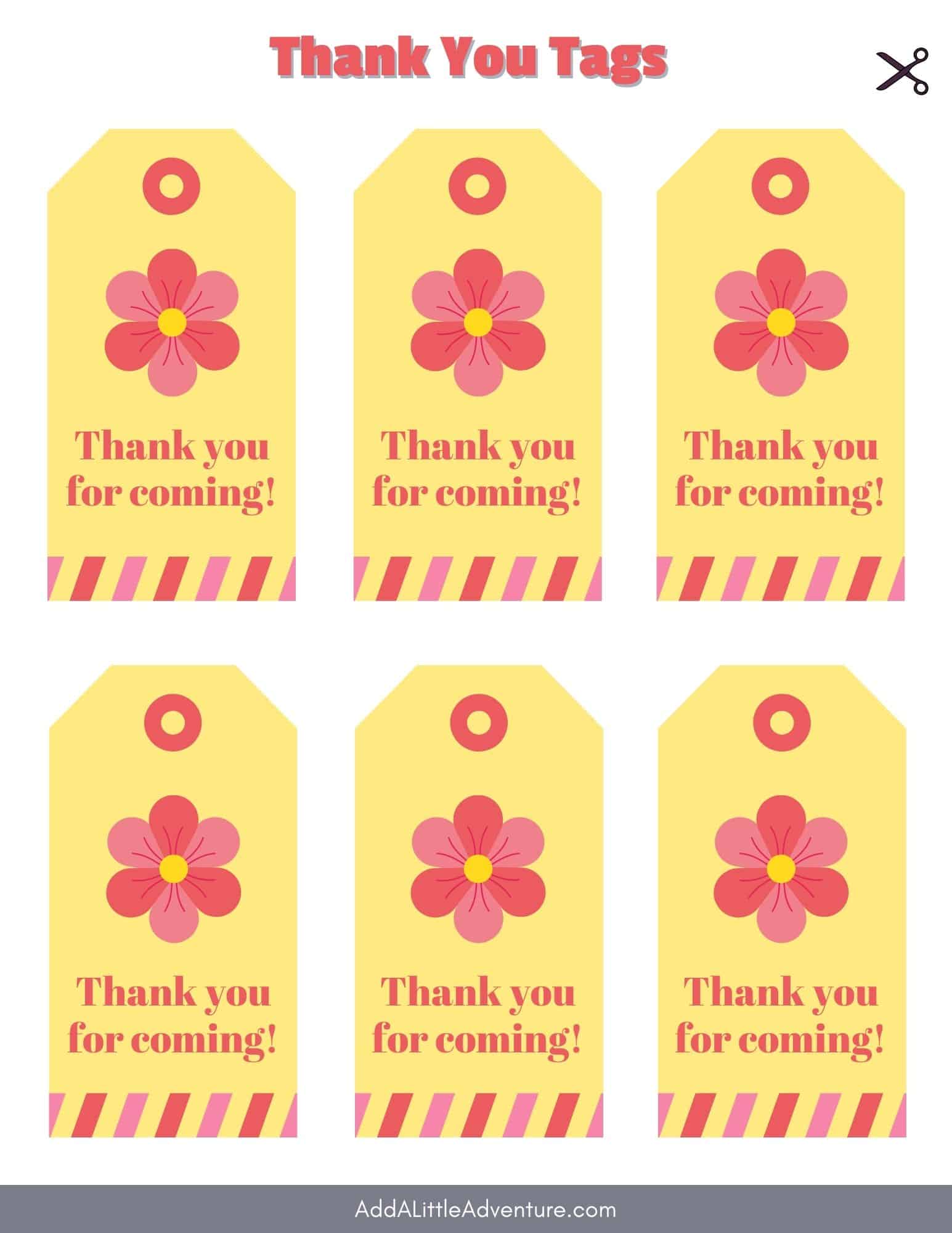 Printable Thank You Tags - Add A Little Adventure