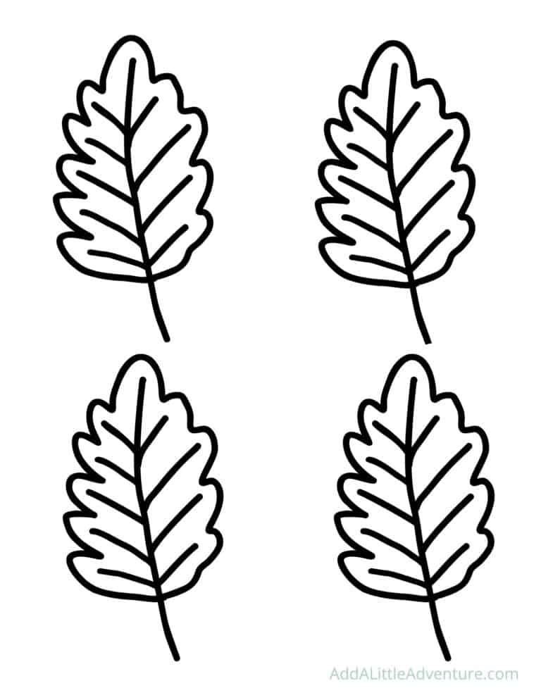 Fall Leaves Printable Outlines and Templates - Add A Little Adventure