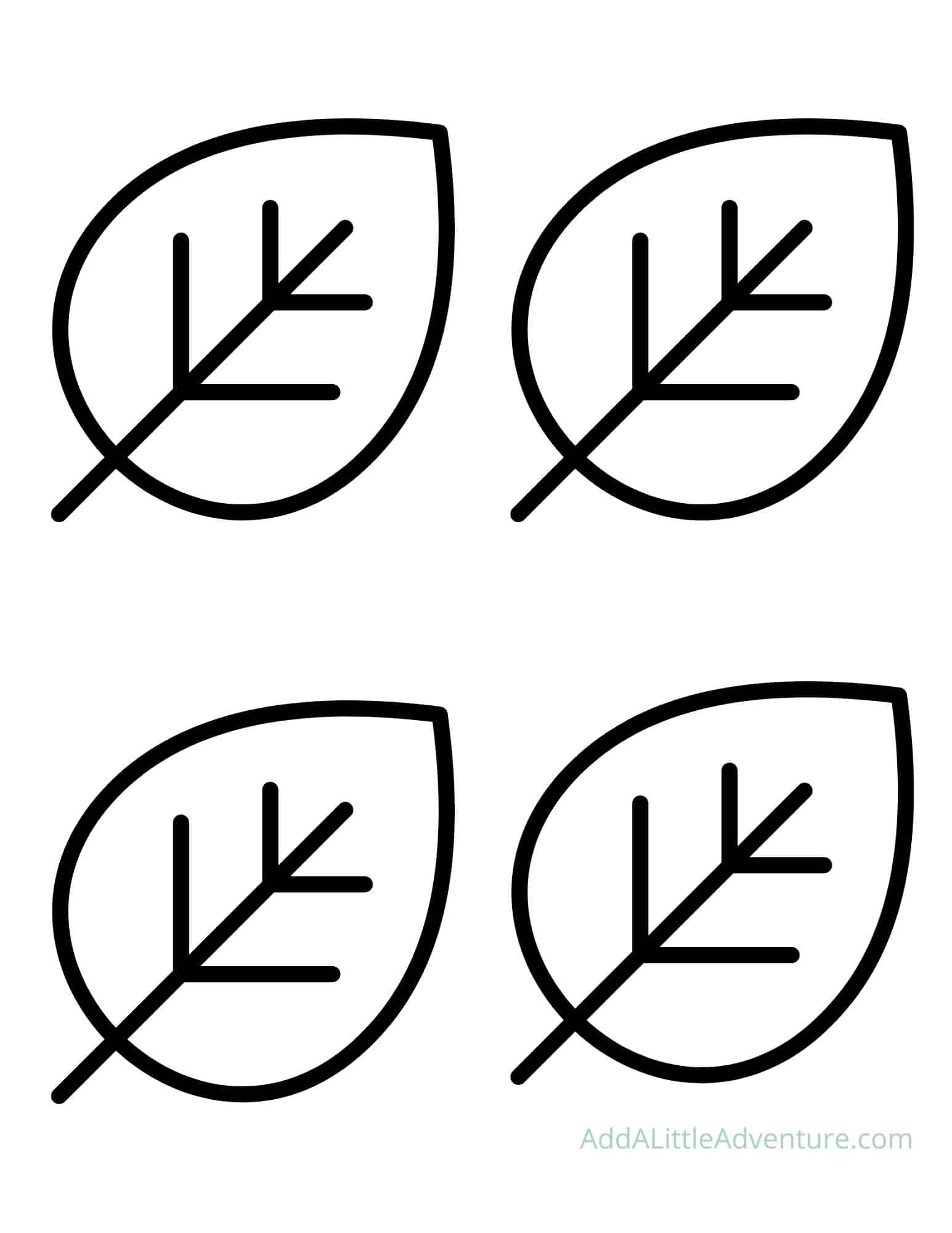 Fall Leaves Printable Outlines and Templates - Add A Little Adventure