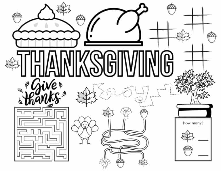 Printable Kids' Placemats - Add A Little Adventure