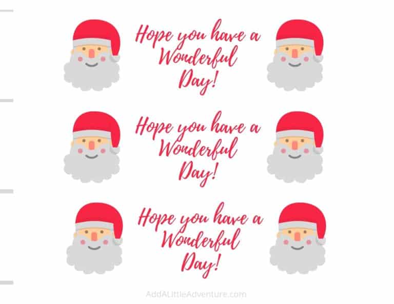 Christmas Water Bottle Labels - Add A Little Adventure