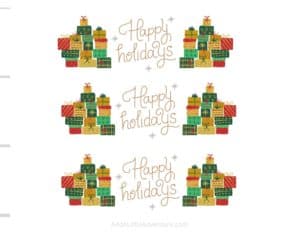 Christmas Water Bottle Labels - Add A Little Adventure