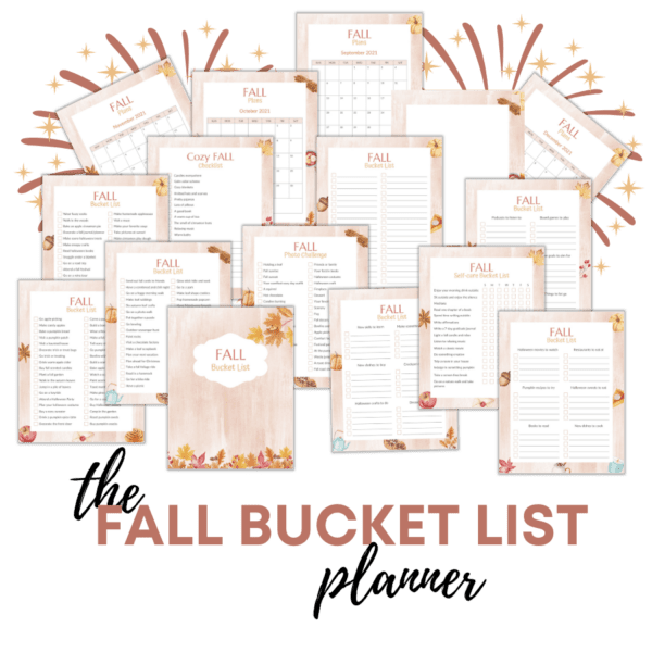 Fall Bucket List Ideas + Fall Bucket List Planner
