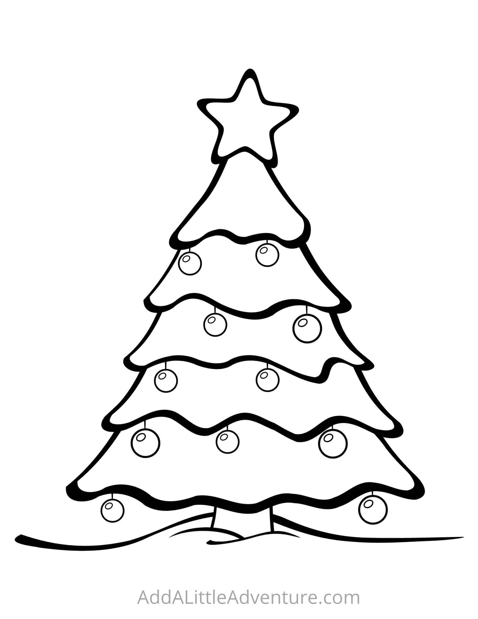 Christmas Tree Outlines and Templates - Free Printables