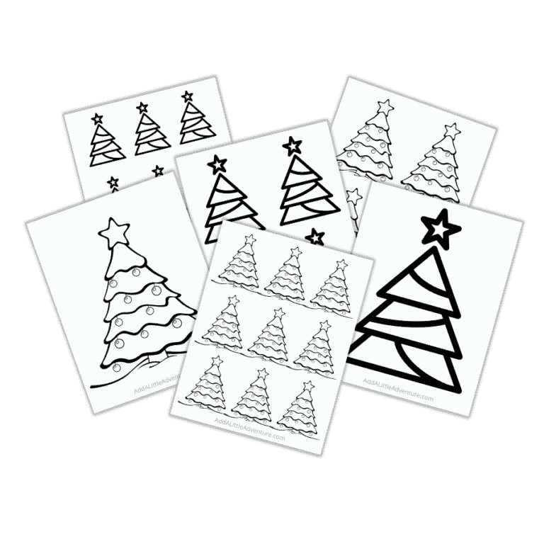 Christmas Tree Outlines and Templates - Free Printables