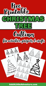 Christmas Tree Outlines and Templates - Free Printables