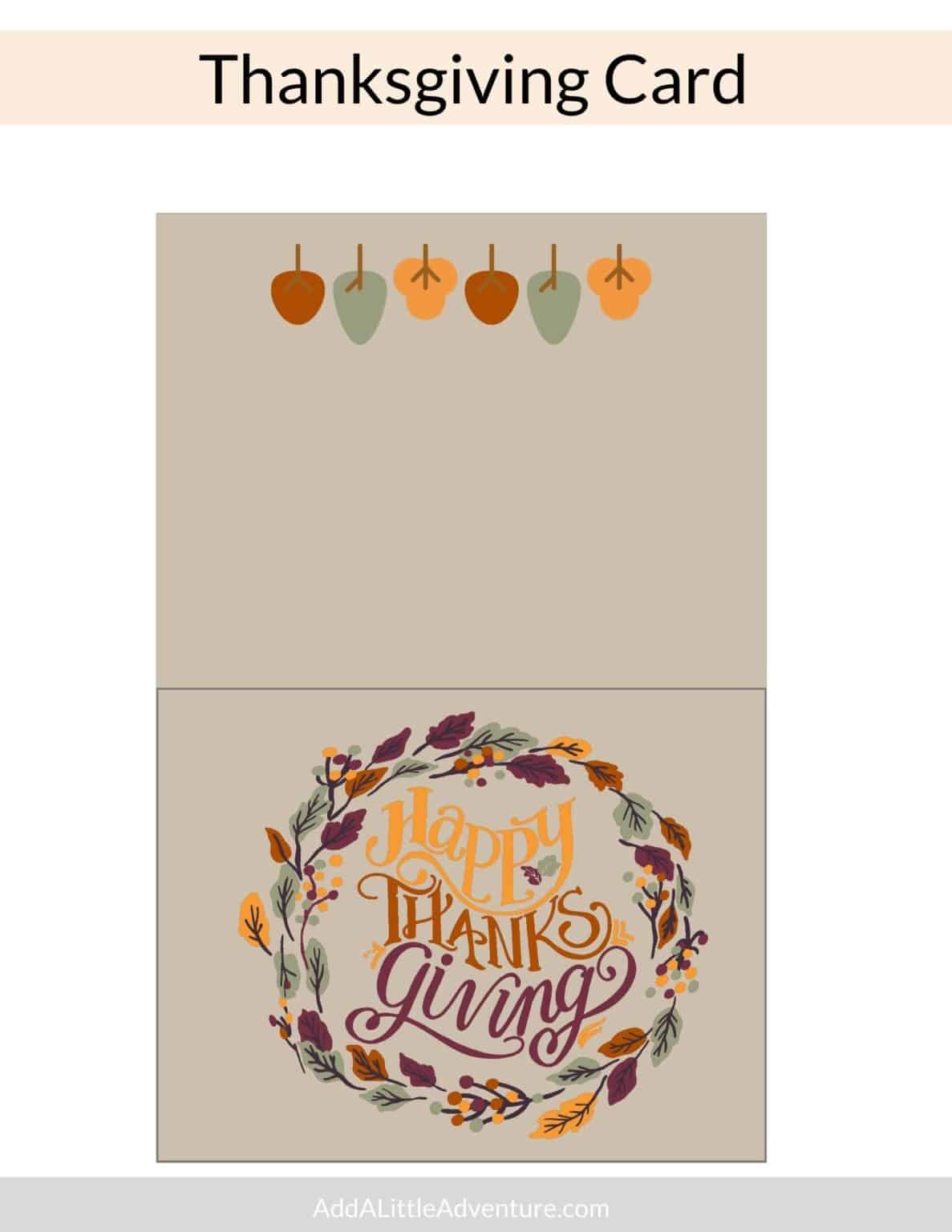 Printable Thanksgiving Cards - Add A Little Adventure