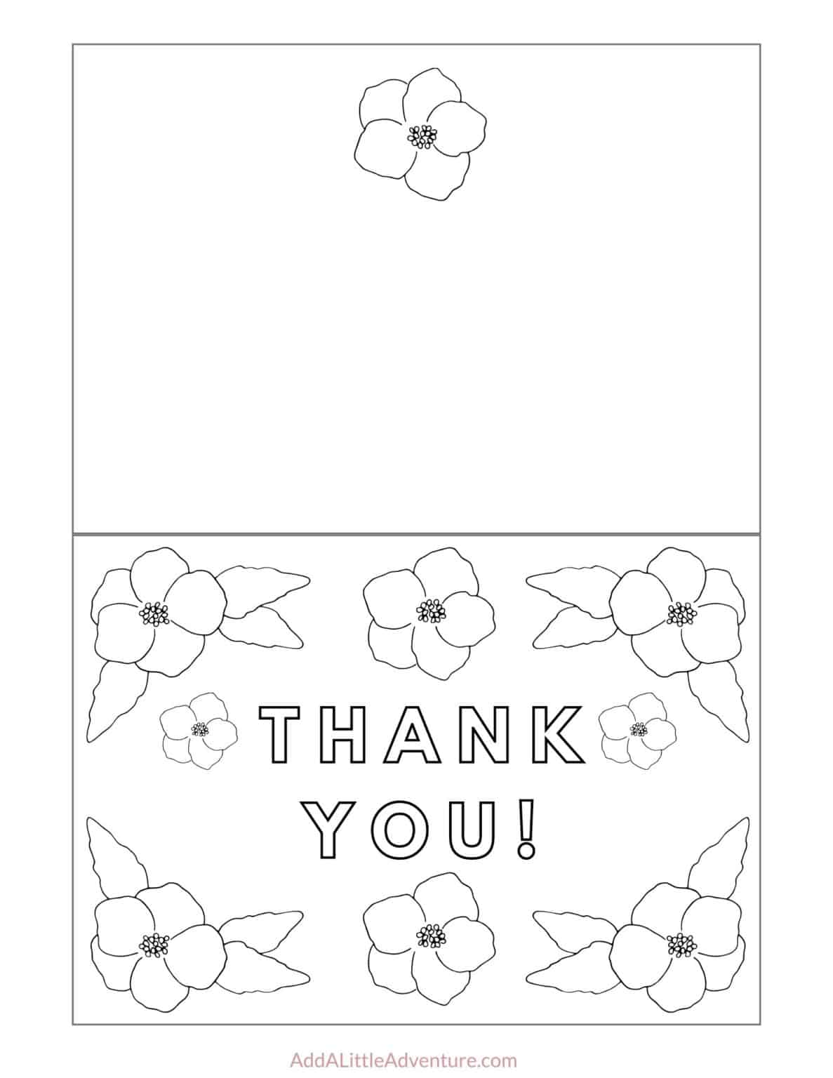 Free Printable Thank You Cards To Color Add A Little Adventure Free Printable Thank You Cards To Color Add A Little Adventure