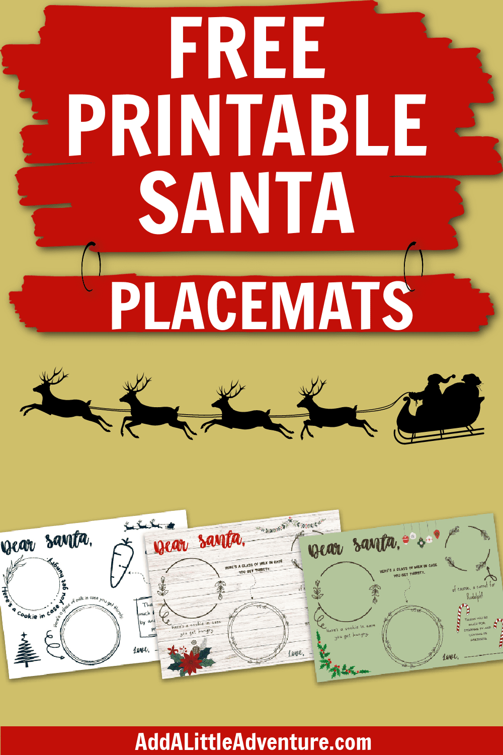 Santa Placemats {Free Printables} - Add A Little Adventure