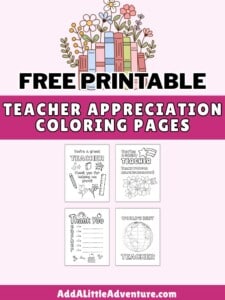 Teacher Appreciation Coloring Pages - (Free Printables)