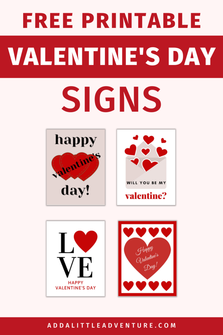 Printable Valentine's Day Signs (Free PDF Download)