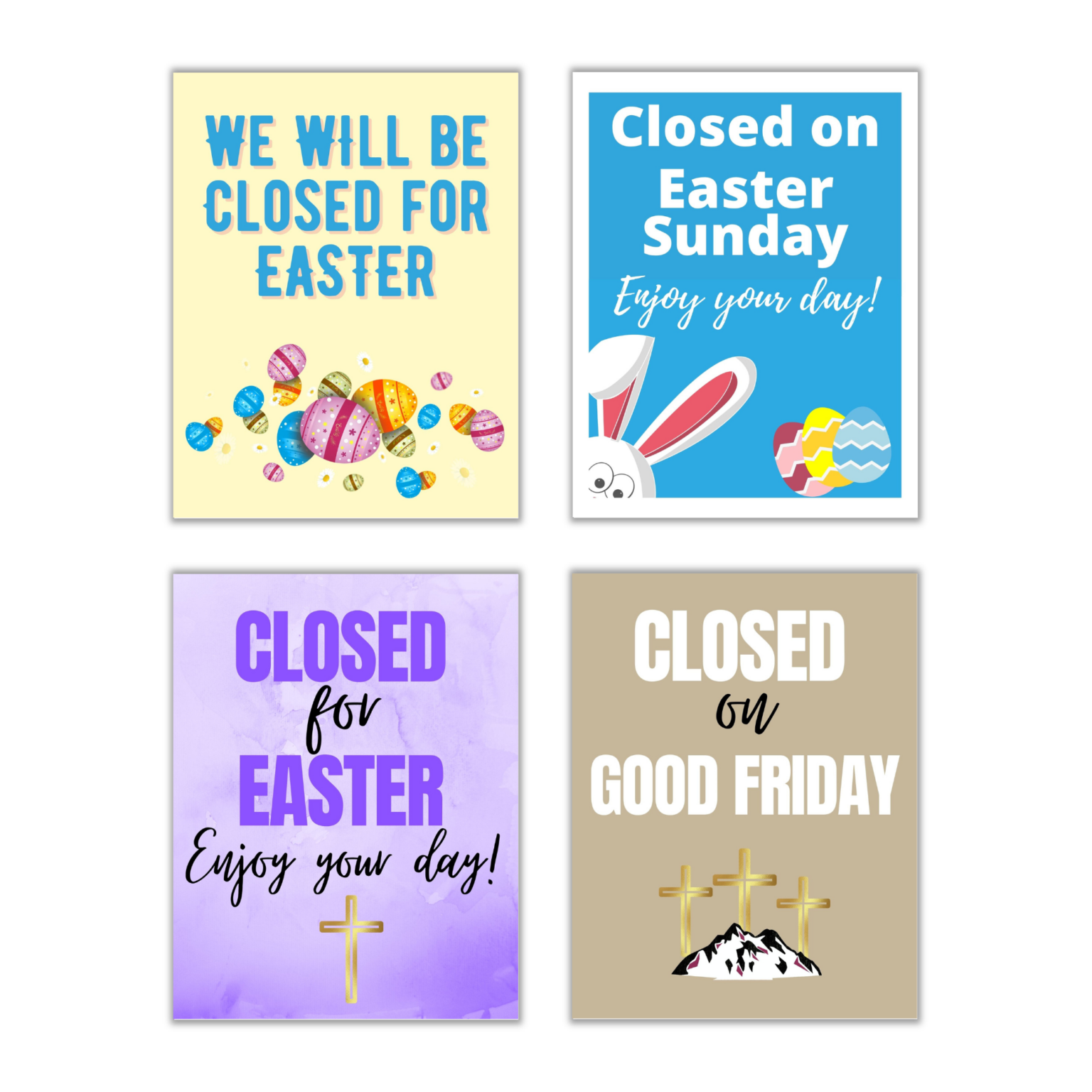 Closed For Easter Signs Free Printables Add A Little Adventure Closed For Easter Signs Free Printables Add A Little Adventure