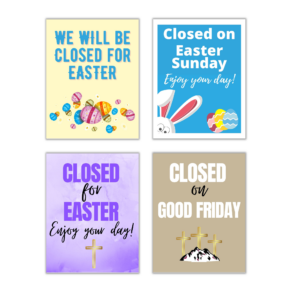 Closed for Easter Signs (Free Printables) - Add A Little Adventure