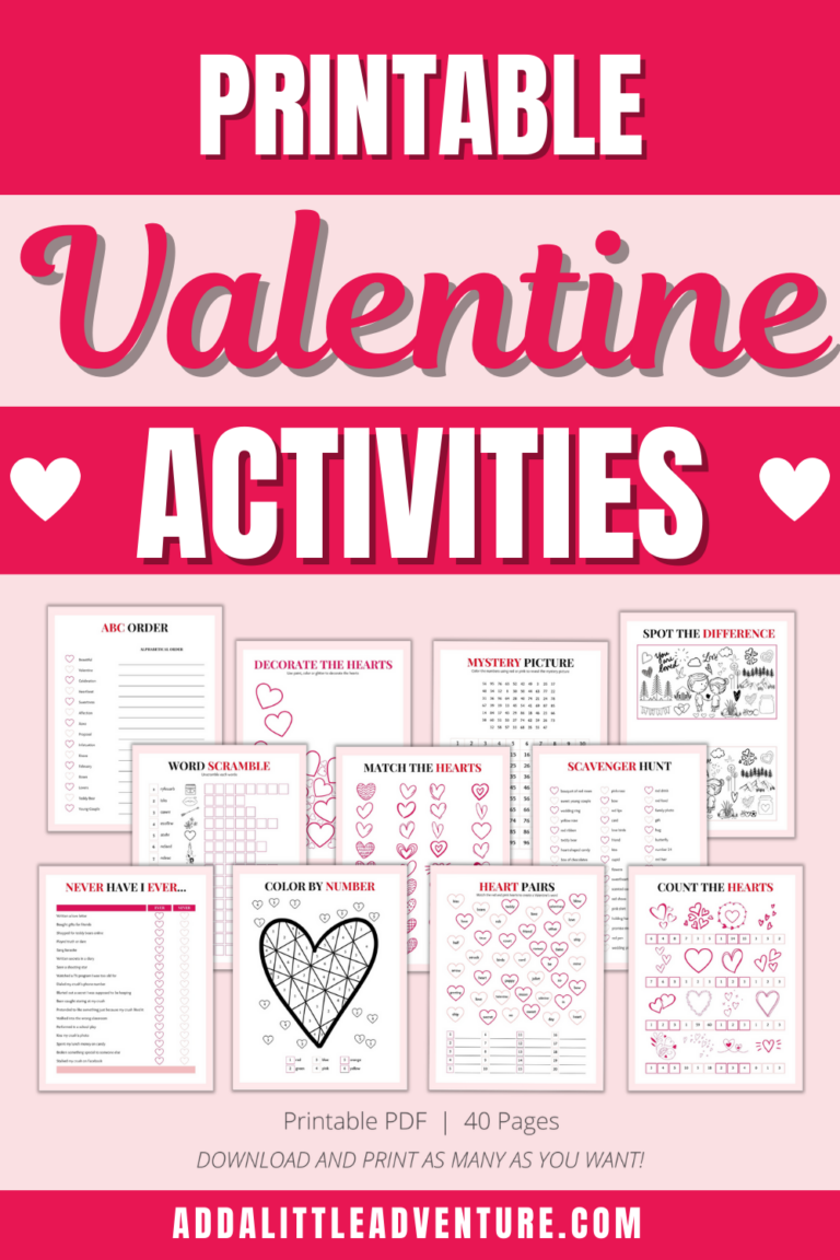 Valentine's Day Activities Printable - Add A Little Adventure