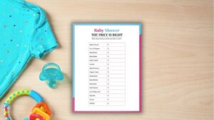 Baby Shower Price is Right Game (Free Printable)