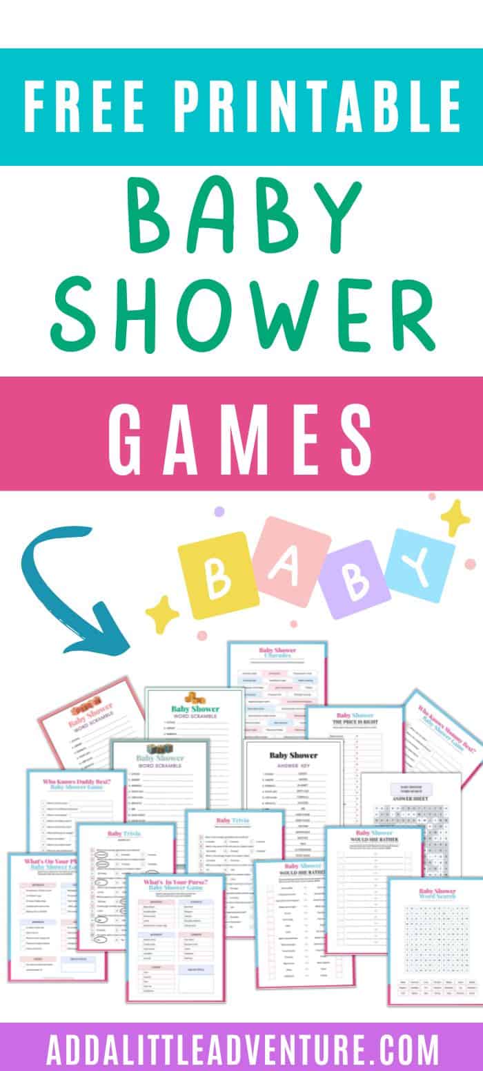 Free Printable Baby Shower Games - Add A Little Adventure
