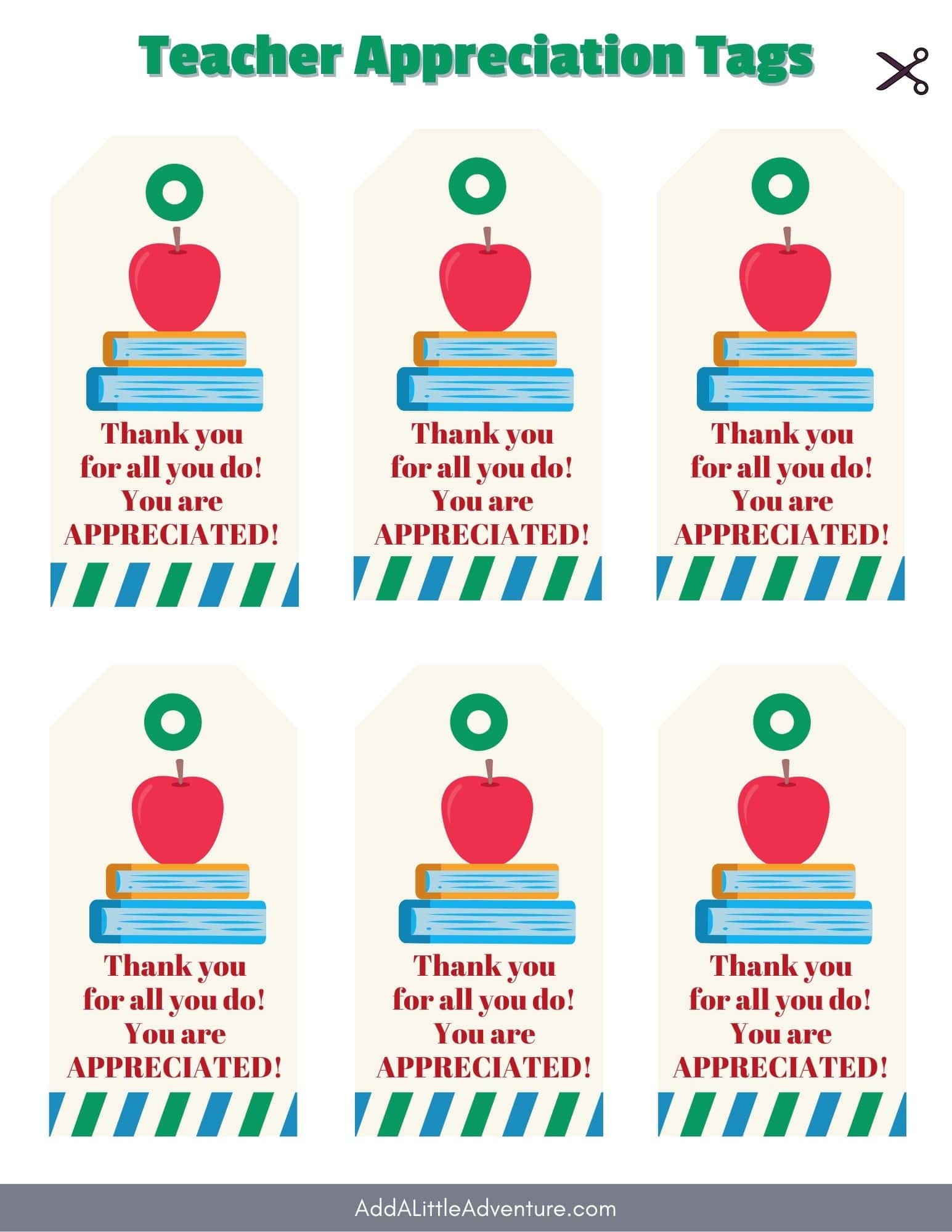 Teacher Appreciation Tags Free Printables 