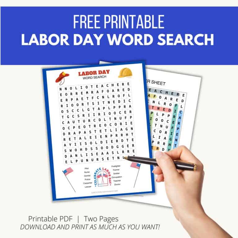 Labor Day Word Search (Free Printable) - Add A Little Adventure