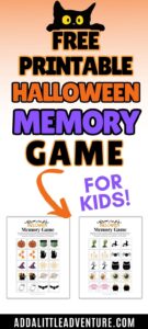 Halloween Memory Game - Free Printable - Add A Little Adventure