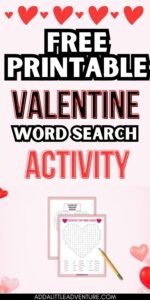 Valentine's Day Word Search (Free Printable)
