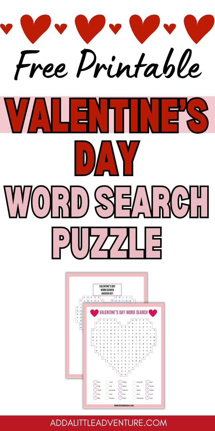 Valentine's Day Word Search (Free Printable)