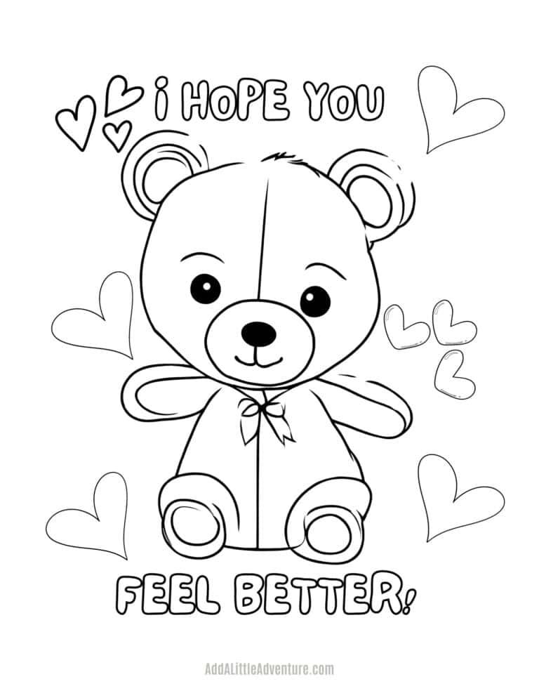Get Well Soon Coloring Pages (Free Printables)