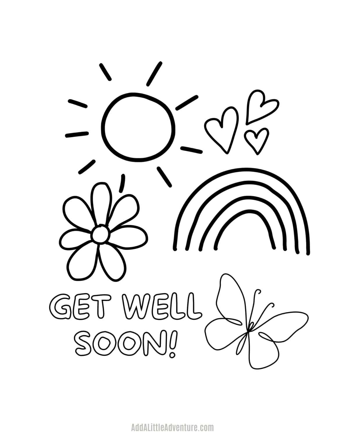 Get Well Soon Coloring Pages (Free Printables)