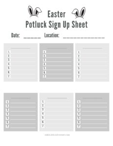 Easter Potluck Planning: Free Sign Up Sheets & Tips