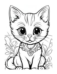 21 Free Printable Cute Cat Coloring Pages for Kids and Adults