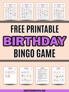 Birthday Bingo Printable Game - Add A Little Adventure