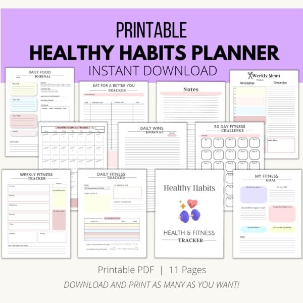 Transform Your Life with This Printable Healthy Habits Planner
