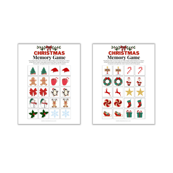 Fun Christmas Memory Game – Free Printable Download!