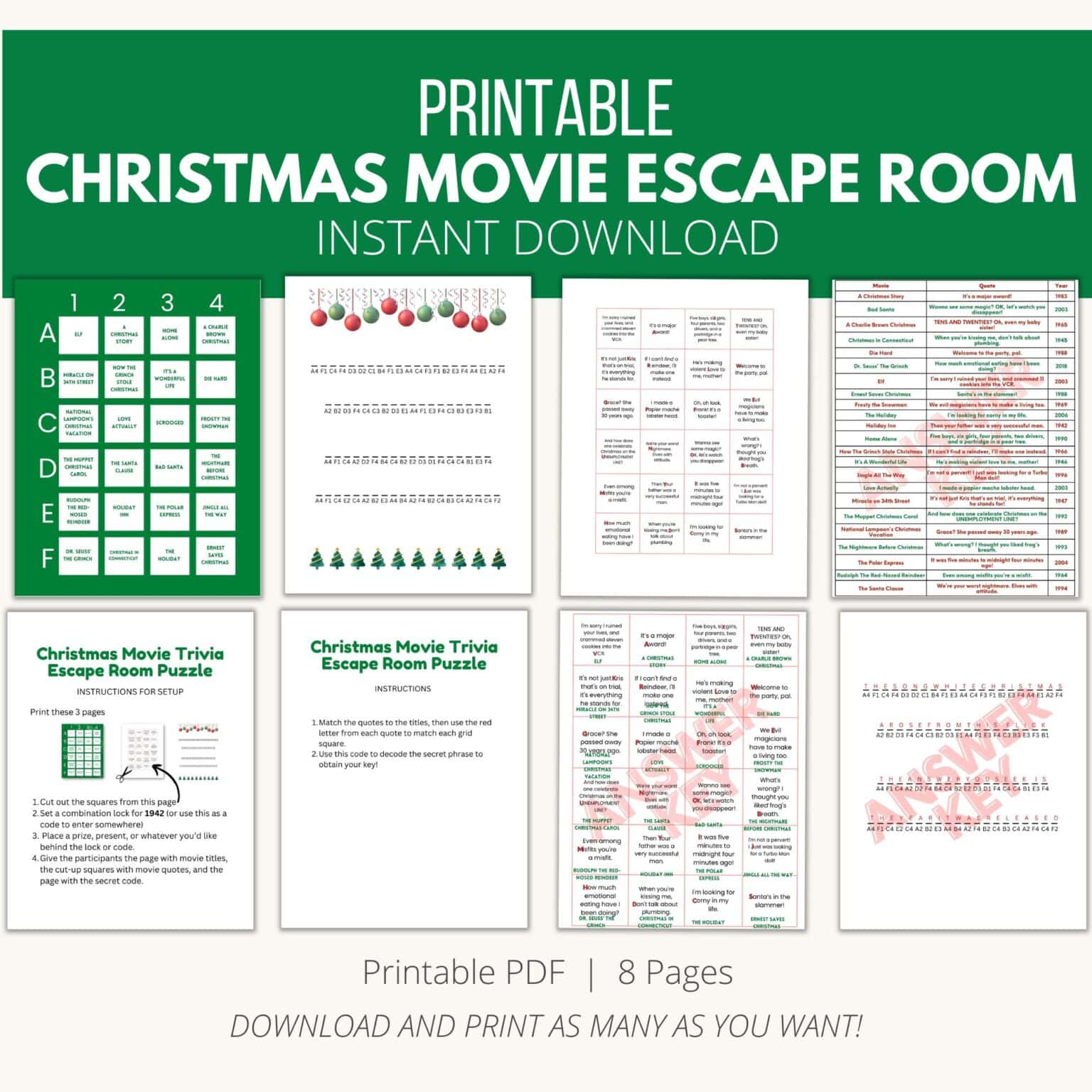 Printable Christmas Games PDF Bundle - Add A Little Adventure