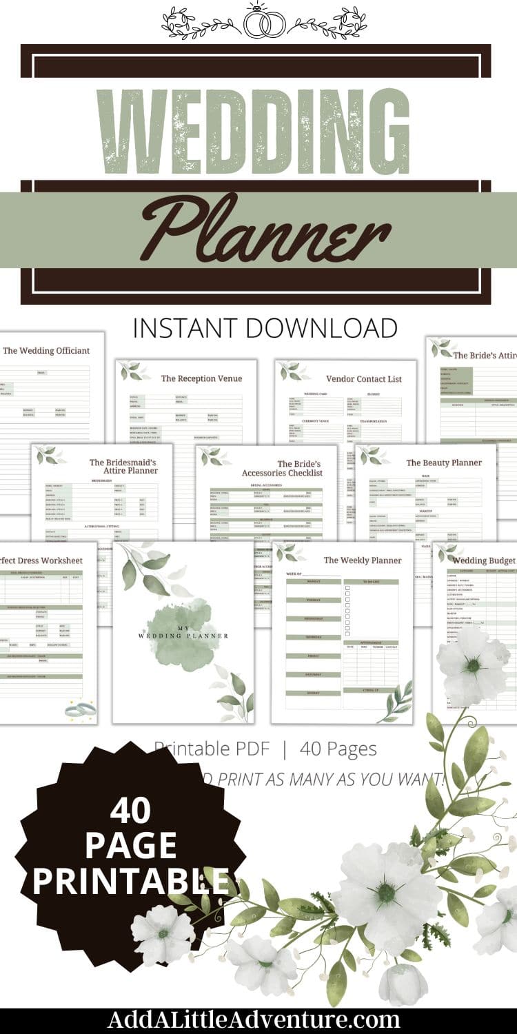 Organize Your Dream Wedding With This Printable Wedding Planner