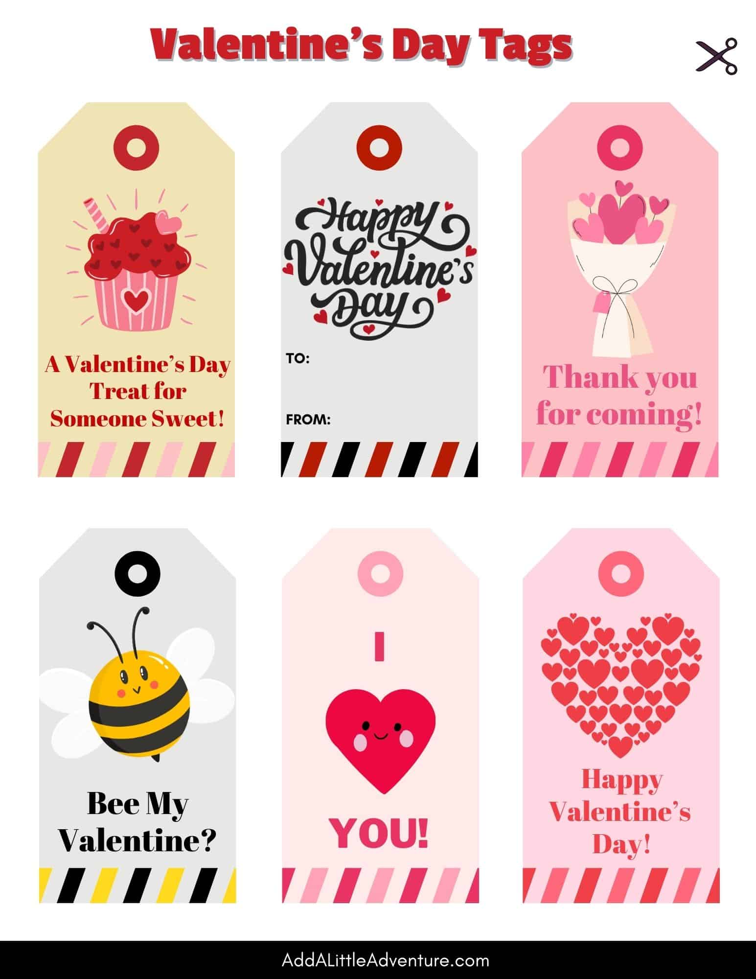 Free Printable Valentine Tags - Add A Little Adventure