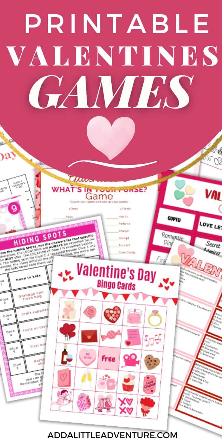 Printable Valentine's Day Games - Add A Little Adventure