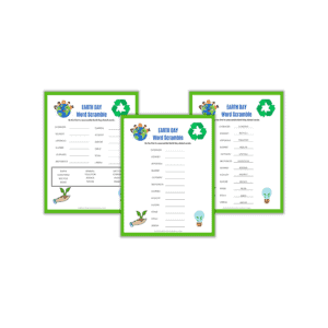 Free Printable Earth Day Word Scramble (Two Versions + Answer Key!)