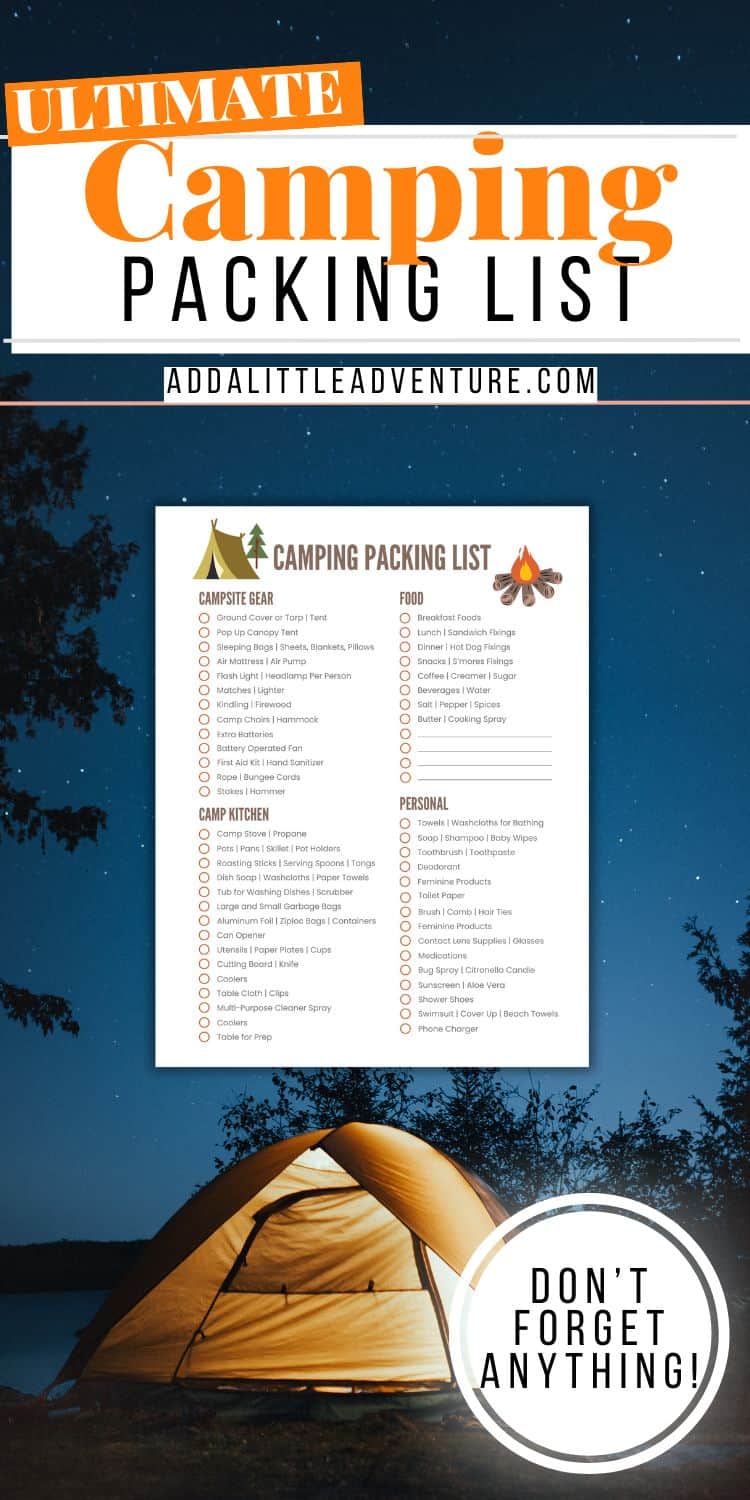 The Ultimate Camping Packing Checklist: Grab Your Free Copy!