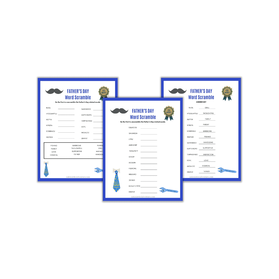 Free Father s Day Word Scramble Printable Free Father s Day Word Scramble Printable