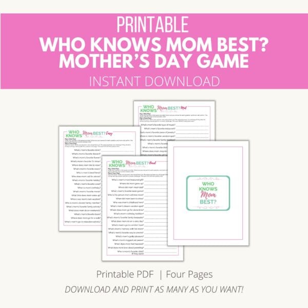 Printable Mother's Day Trivia Game - Add A Little Adventure