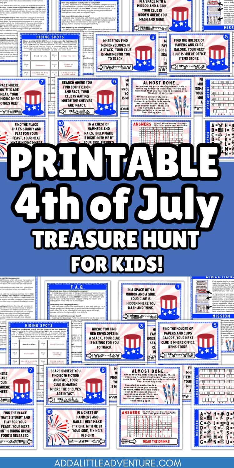 Printable 4th of July Scavenger Hunt - Make Your Celebration Extra Fun!