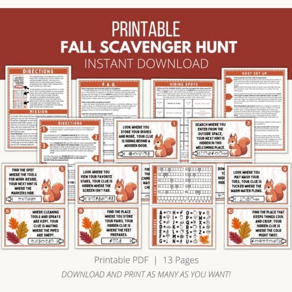 Fall Scavenger Hunt for Kids - Add A Little Adventure