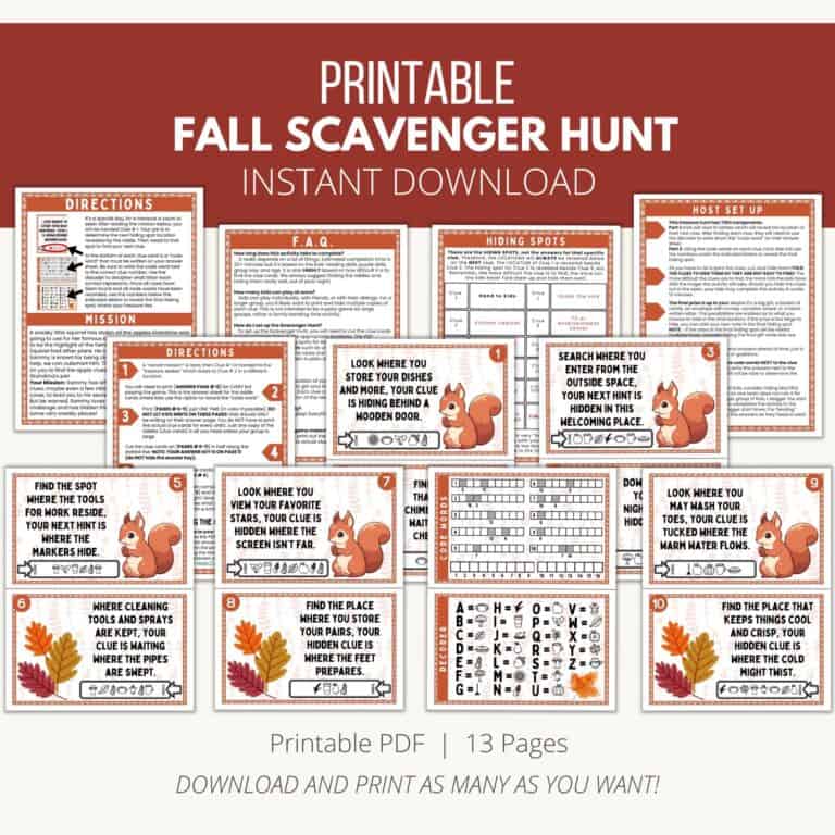 Fall Scavenger Hunt for Kids - Add A Little Adventure
