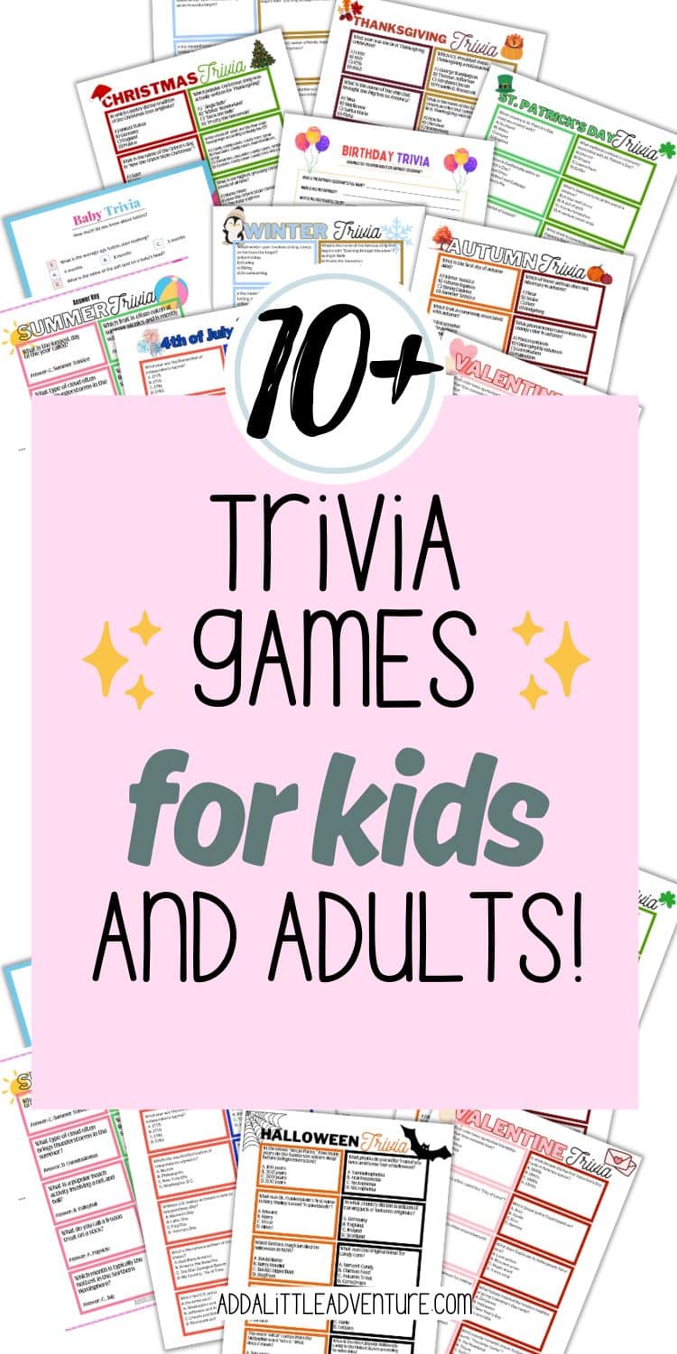 Free Printable Trivia Games - Add A Little Adventure