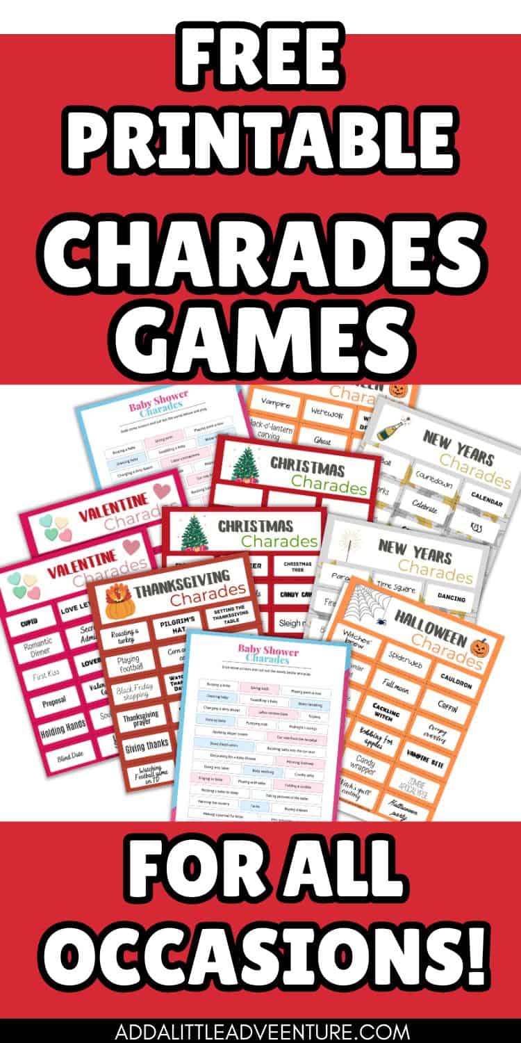 Free Printable Charades Games - Add A Little Adventure